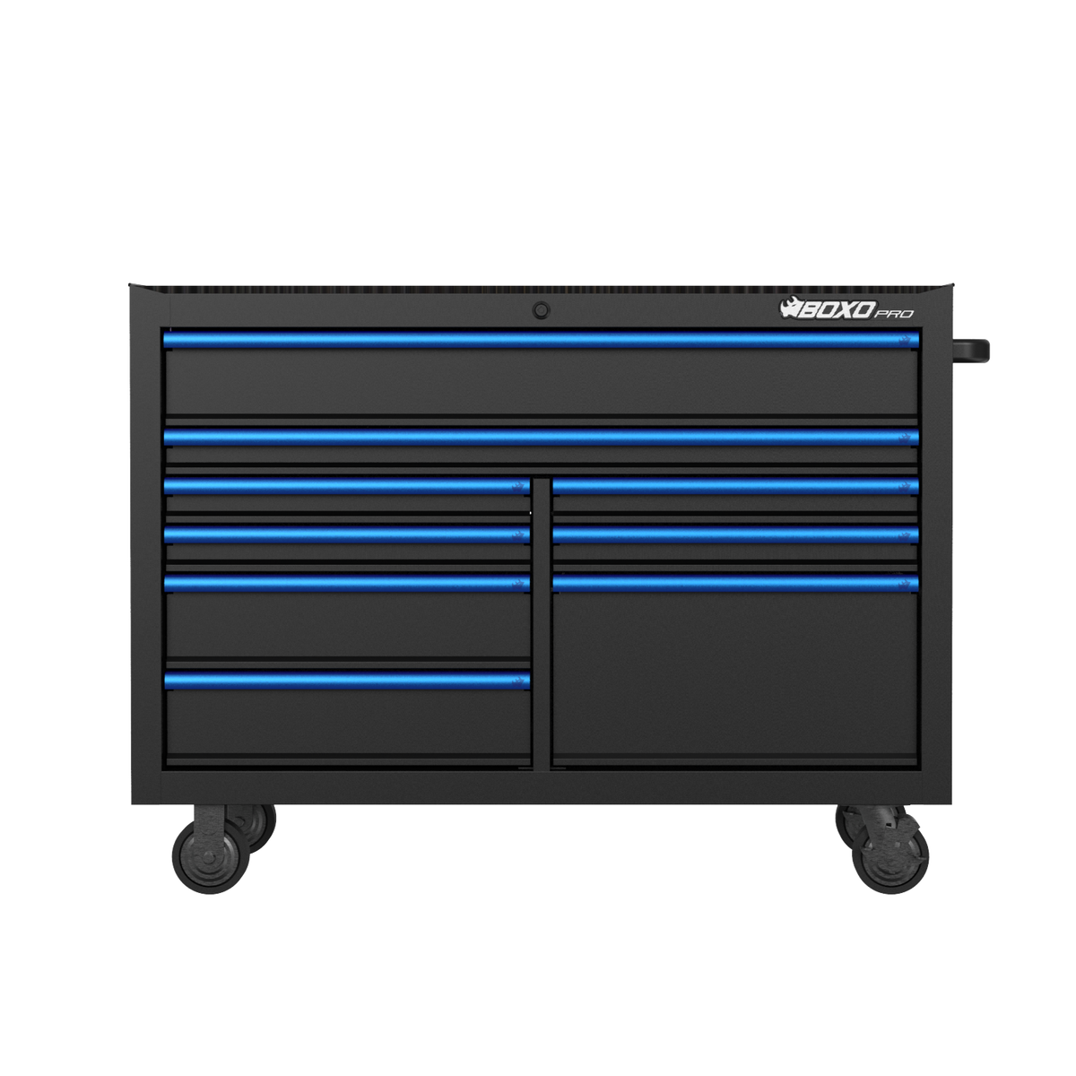 BOXO PRO 53" Matte 9 Drawer Roll Cabinet - Various Trim Options Availa ...
